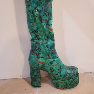Dolls Kill | Shoes | Dolls Kill Alien Thigh High Boots | Poshmark